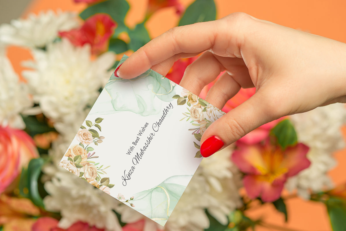 Aesthetic Green Gift Card – Pearl Envelopes