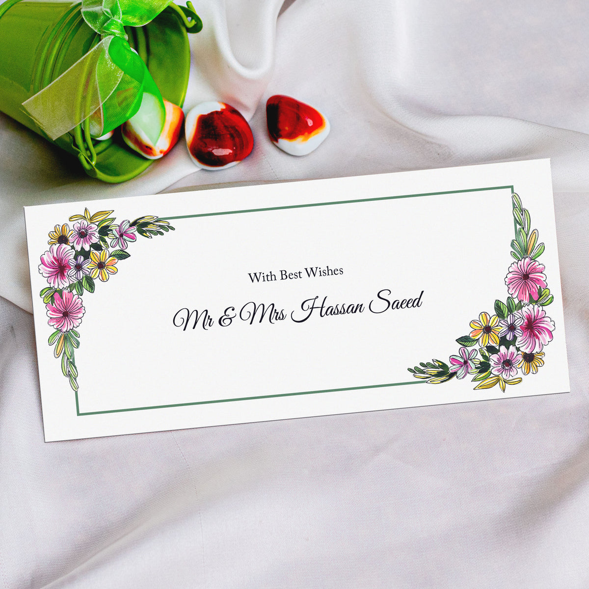 Blush Border Envelope – Pearl Envelopes