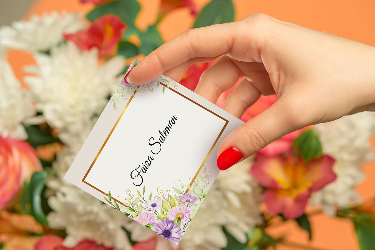 Floral Border Gift Card – Pearl Envelopes