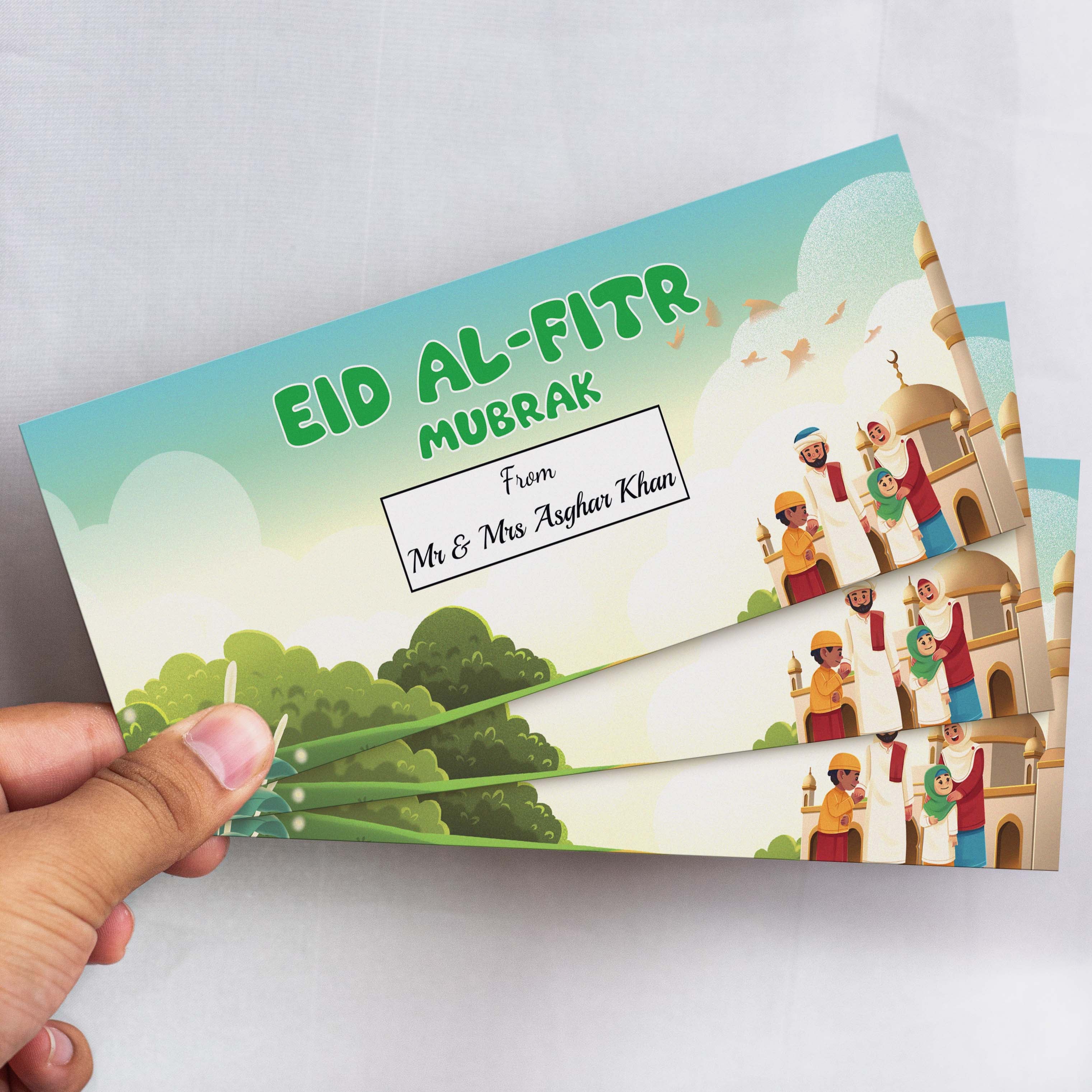 Eid Al-Fitr Mubarak Personalized Money Envelope for Eid Gifts – Pearl ...