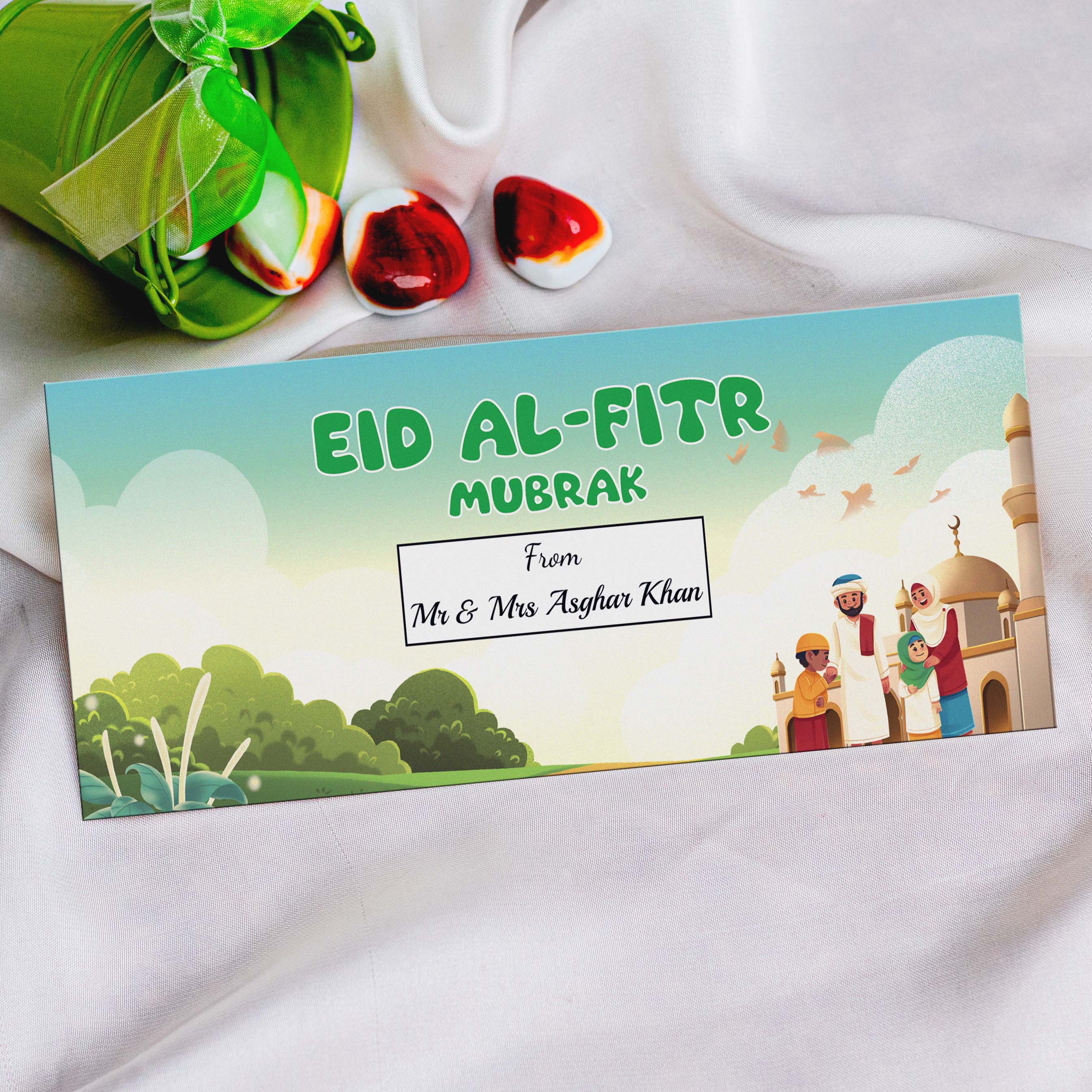 Eid Al-Fitr Mubarak Personalized Money Envelope for Eid Gifts – Pearl ...