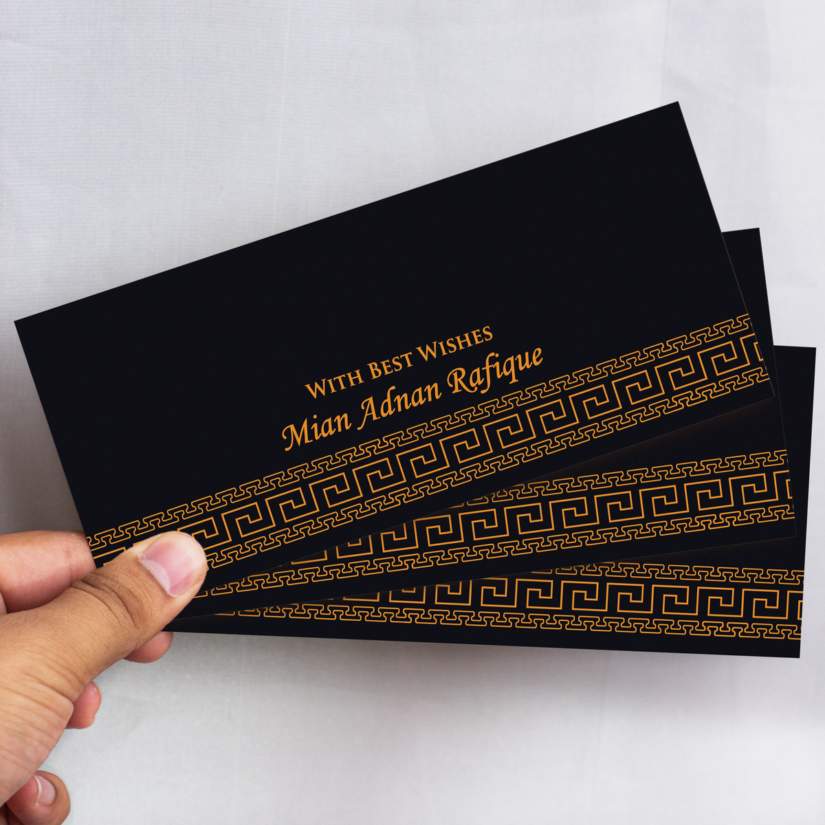 Classic Pattern Border Design - Black – Pearl Envelopes