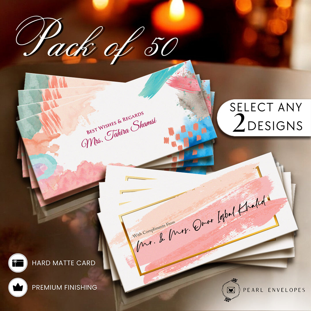 Customized Pack of 50 – Pearl Envelopes