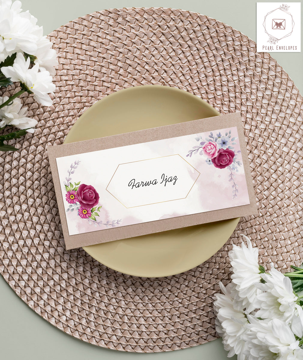 Beautiful Purplish Floral Envelope – Pearl Envelopes